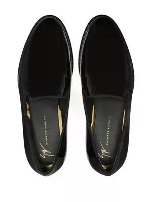 GIUSEPPE ZANOTTI Gatien Patent Leather Loafers - Black