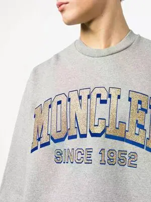 Moncler Logo Print Crew Neck Jumper