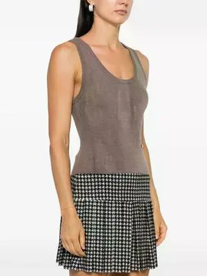 Moschino Embellished Ribbed Tank Top