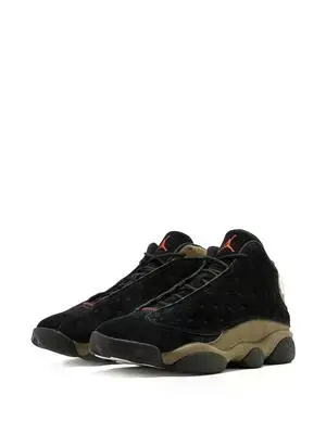 JORDAN 13 Retro Olive High Top Sneakers - Black