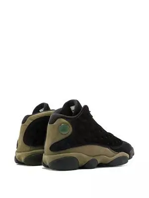 JORDAN 13 Retro Olive High Top Sneakers - Black
