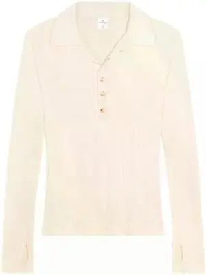 COURREGES Cotton-wool Blend Polo Shirt - Neutrals