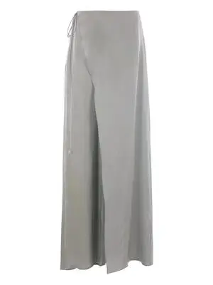 Blumarine High Waist Wrap Trousers With Side Tie