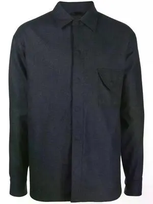 Giorgio Armani Wool Shirt Jacket - Blue