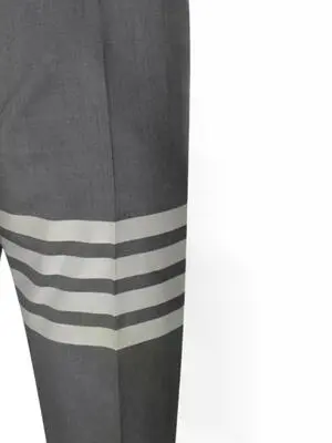 Thom Browne 4-bar Plain Weave Suiting Trousers - Grey