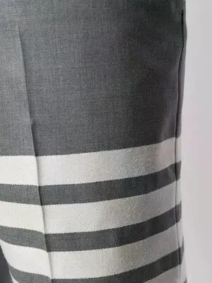 Thom Browne 4-bar Plain Weave Suiting Trousers - Grey