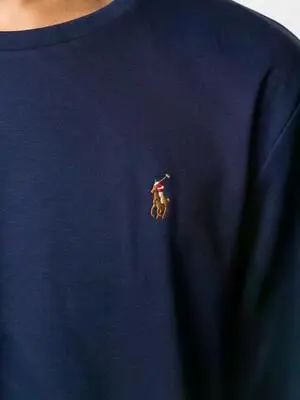 Polo Ralph Lauren Embroidered Long-sleeved T-shirt - Blue