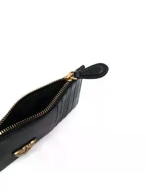 Pinko Logo-detail Leather Cardholder - Black