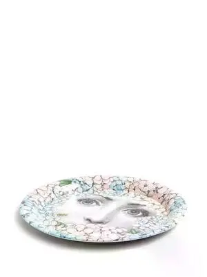 FORNASETTI Ortensia Hand-painted Tray - White