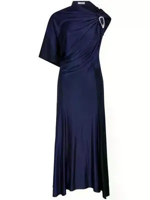 Rabanne Draped Midi Dress - Blue