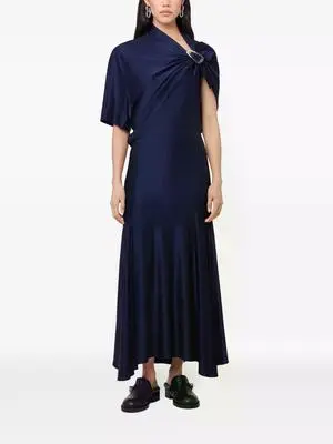 Rabanne Asymmetric Draped Midi Dress