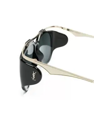 Saint Laurent Amelia Pilot Sunglasses - Black