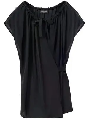 Fabiana Filippi Wrap Design Blouse With Tie Detail