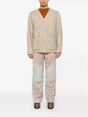 JUNTAE KIM Lasered Petals Trousers - Grey