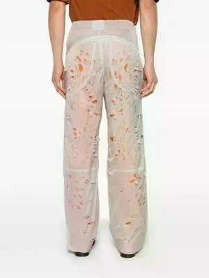 JUNTAE KIM Lasered Petals Trousers - Grey