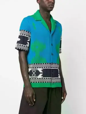 Alanui Patterned Intarsia-knit Shirt - Blue