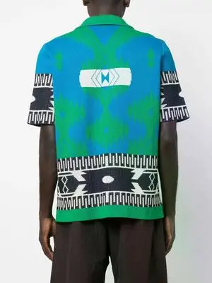 Alanui Patterned Intarsia-knit Shirt - Blue