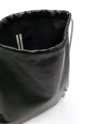 Rick Owens Leather Backpack - Black