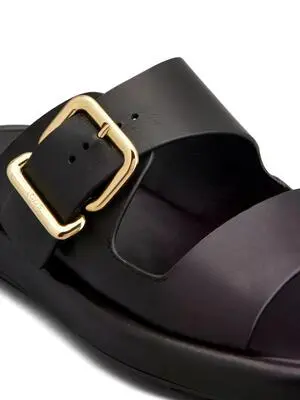 TOD'S Leather Sandals With Decorative Buckle Detail