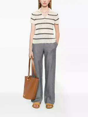 Vince Macrame Striped Top
