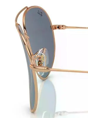 Ray-ban Aviator Pilot-frame Sunglasses With Rose -tone Hardware - Gold