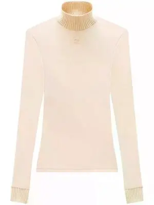 COURREGES High Neck Knitted Top