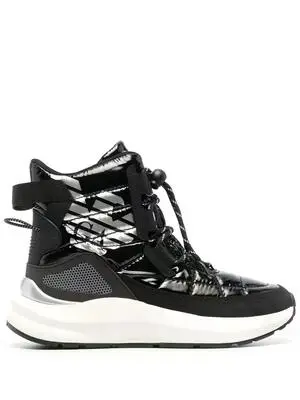 EA7 Quilted High-top Sneakers - Black