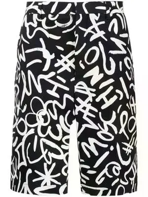 Moschino Monogram Print Chino Shorts