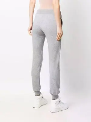 Philipp Plein Heather Cotton-blend Logo Print Joggers - Grey