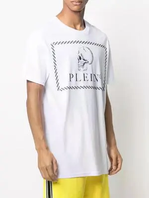 Philipp Plein Outline Skull Print T-shirt