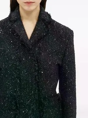 MSGM Single-breasted Bouclé Blazer