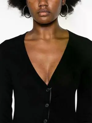 Pinko Boise Cardigan With V-neck And Ruched Detailing