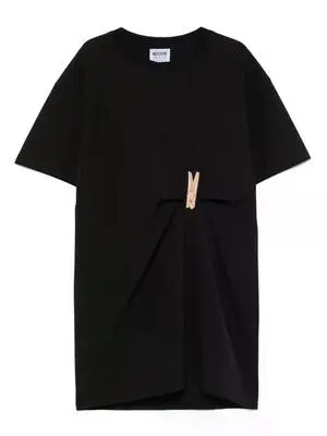 Moschino Peg-patch Midi Dress - Black