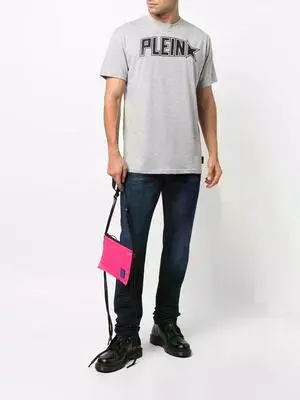 Philipp Plein Plein Star Logo Print T-shirt - Grey