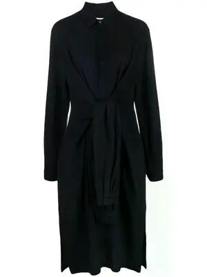 Henrik Vibskov Organic Cotton Spread Collar Shirt Dress - Blue