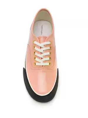 FUMITO GANRYU Varnished Effect Lace-up Sneakers