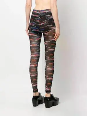 Henrik Vibskov Bird-print Semi-sheer Mesh Leggings