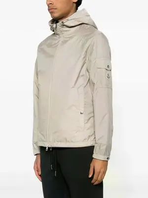 Moncler Etiache Jacket With Drawstring Hood - Neutrals