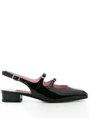 CAREL Peche Patent Slingback Pumps - Black