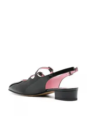CAREL Peche Patent Slingback Pumps - Black