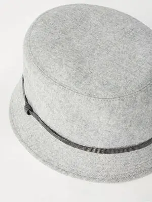 Brunello Cucinelli Monili Detail Bucket Hat - Grey