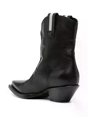 Premiata Calf Leather Pointed Toe Cowboy Boots