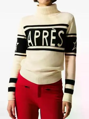 Perfect Moment White/blue/red Merino Wool Après Ski Jumper - Neutrals
