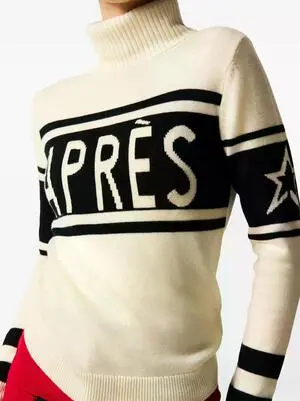 Perfect Moment White/blue/red Merino Wool Après Ski Jumper - Neutrals