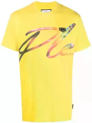 Philipp Plein Ss Signature Cotton T-shirt - Yellow