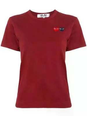 Play Comme Des Garcon Embroidered Heart T-shirt