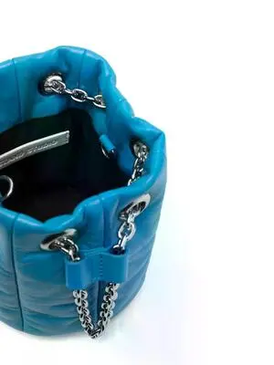 STAND STUDIO Yvette Bucket Bag With Chain Detailing - Blue