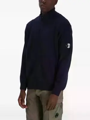 C.P. COMPANY Zipped Cardigan - Blue