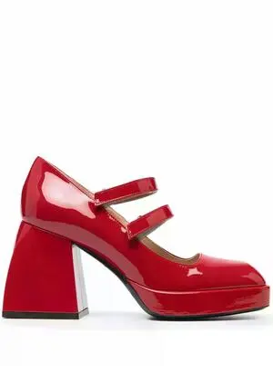 NODALETO Bulla Babies 65 Leather Pumps - Red