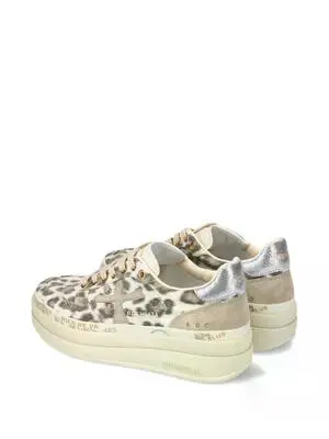 Premiata Leopard Print Lace-up Sneakers